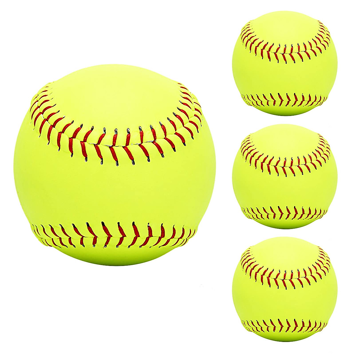 Baisidiwei Practice Softballs Size 12 Inch Softballs. Fastpitch Softballs, Official 12 inch Size and Weight