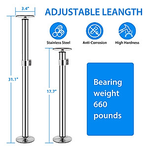 Glensam Undermount Sink Brackets for Kitchen,Stainless Steel Undermount Sink Support,Adjustable Support Legs for Bathroom,Kitchen Sink (Bottom Installation)