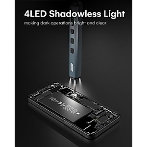 Rush Deer 70-in-1 Electric Screwdriver Set - Rechargeable Mini Precision Power Screwdriver with 64 Magnetic Bits, 5 Torque Settings, For Phone, Laptop, Camera - Cordless and Portable