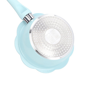 Nonstick Aluminum Alloy Sauce Pan Infant Baby Food Cooking Pot, Steaming Basket Visible Lid (Type 2)