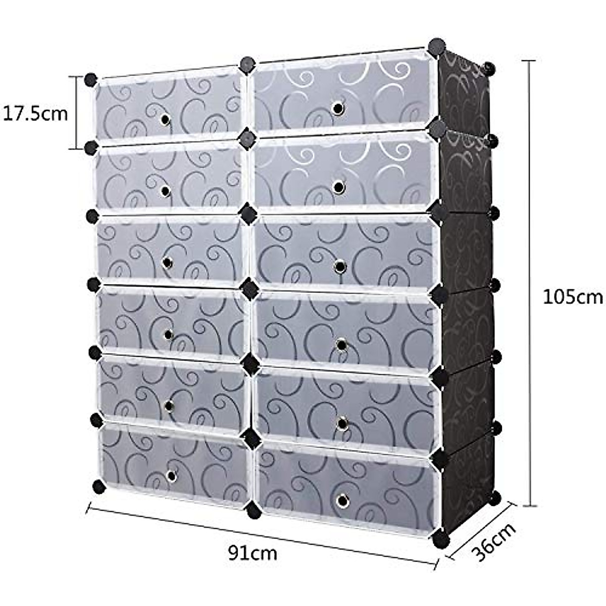 Meerveil Portable Shoe Storage, Black