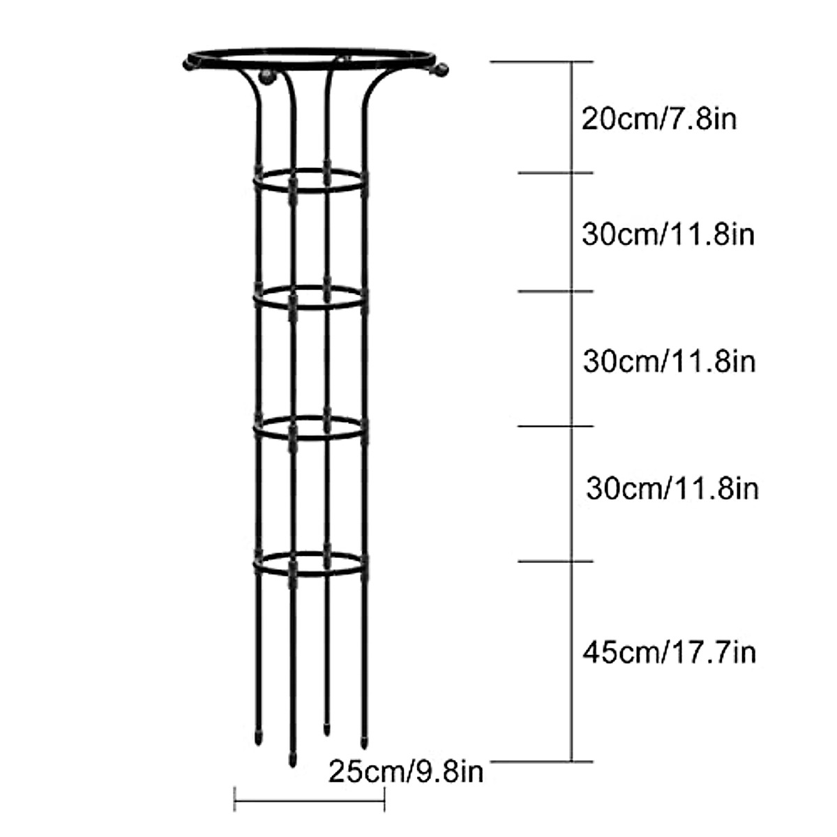 Garden Trellis for Climbing Plants Outdoor, Indoor Plant Support Trellis Metal for Potted Plants Climbing Flowers Vegetable, Rustproof Trellis Vine Rose for Vertical Climbing