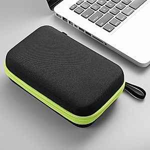 INVODA Hard Case Applicable to Microtouch SOLO Body Trimmer Men Hybrid Electric Shaver Case EVA Waterproof Travel Protective Box One Blade Shaver Carrying Case (Green)