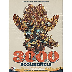 3000 Scoundrels Board Game | Strategy Game | Fun Family Game for Game Night with Adults and Kids | Ages 12+ | 2-4 Players | Average Playtime 60-90 Minutes | Made by Unexpected Games, Multicolor