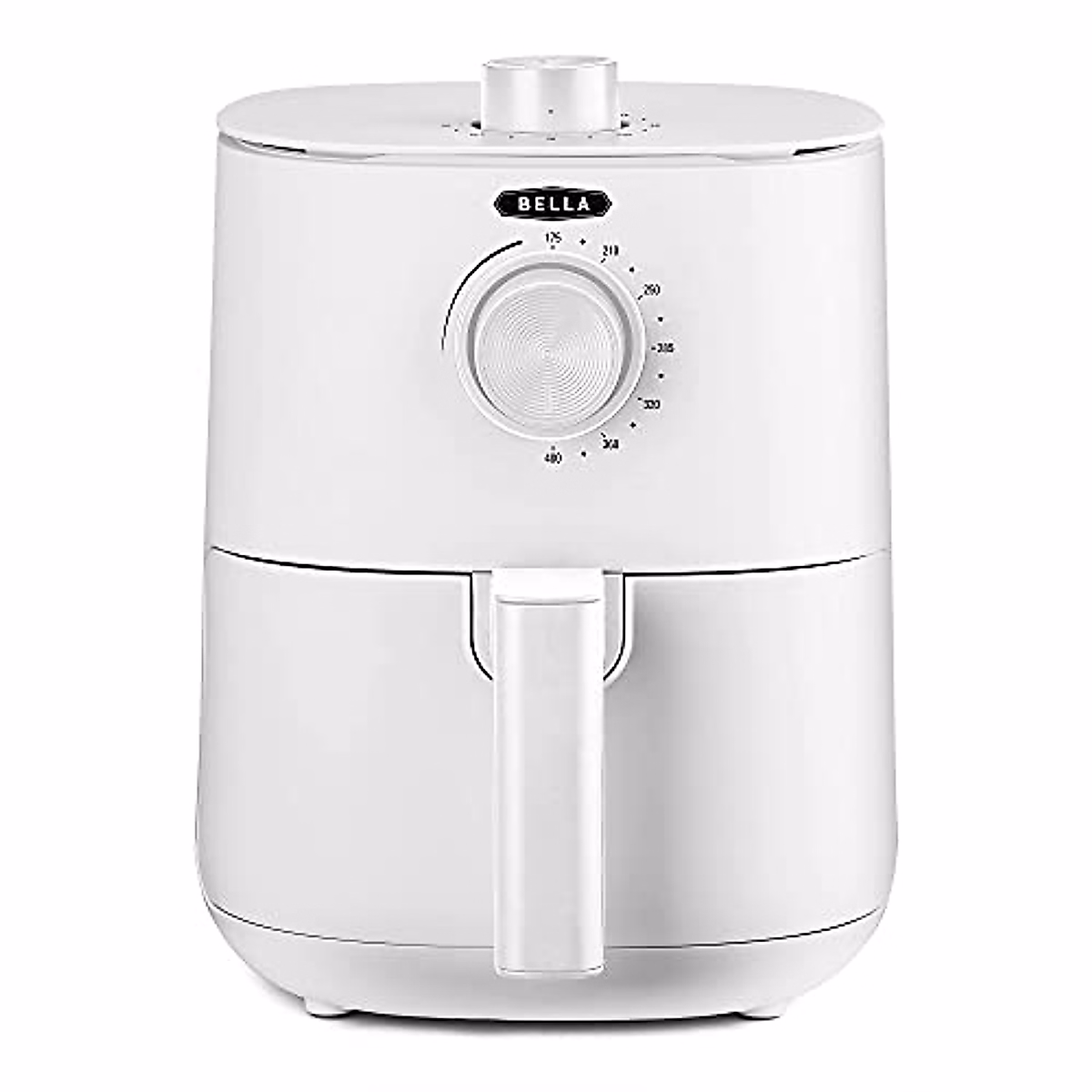 BELLA 3 Qt Manual Air Fryer Oven and 5-in-1 Multicooker with Removable Nonstick and Dishwasher Safe Crisping Tray and Basket, 1400 Watt Heating System, Matte White