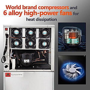 YAAKOV Commercial ice Machines 550LBS/24H with 400LBS Bin Commercial Ice Maker Machine 22" Air Cooled Clear Cube Ice for Restaurant Bar, 110V Dic nie sowim