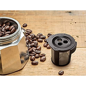 4 Ninja Reusable Coffee Filter Pods for Ninja Dual Brew Coffee Maker - K Cups for Ninja Coffee Maker DualBrew Pro, CFP201 CFP301 CFP400 - Reusable K-Cups Filters for Ninja Coffee Brewer