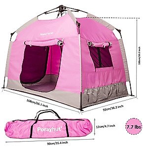 Kids Play Tent-Portable Playhouse Children House -Easy Set up Indoor Outdoor with Carry Bag for Kids-Light Strip Design for Night use -Space for Children and Parents-Birthday