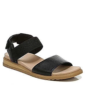 Dr. Scholl's Shoes Women's Island Life Flat Sandal, Black, 7