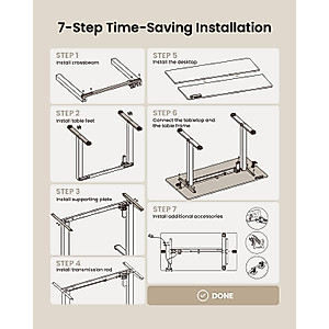 ProtoArc Standing Desk with Dual Monitor Stand Riser, 48 x 24 Inches Height Adjustable Desk with Storage, Electric Stand up Desk with Laptop Stand (Black/White)