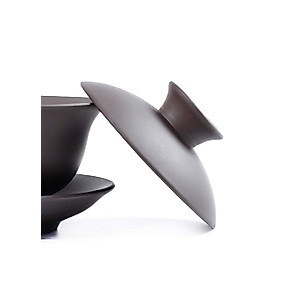 Chinese Yi Xing Purple Clay Gaiwan Tea Cup