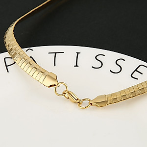 HZMAN Stainless Steel Omega Chain 8mm Solid 18 inch Necklace and 8.5 inch Bracelet Set