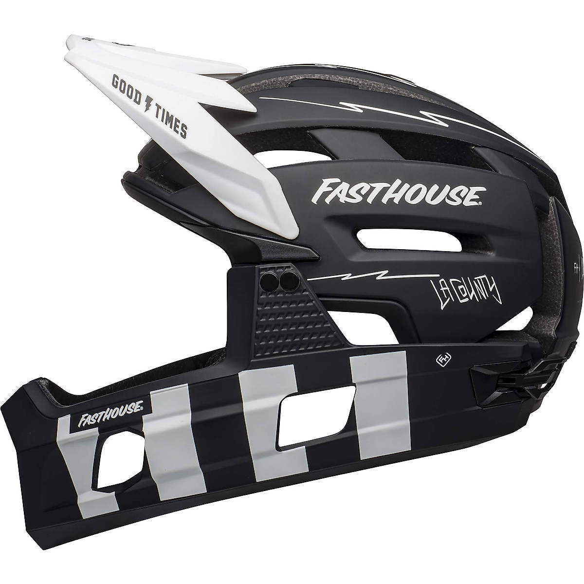 BELL Super Air R MIPS Adult Mountain Bike Helmet - Fasthouse Matte Black/White (2023), Small (52-56 cm)