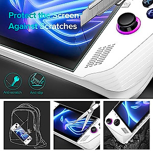 ivoler [2 Pack] Screen Protector Tempered Glass for ASUS ROG Ally Gaming Handheld 7 inch 2023 with [Alignment Frame], Transparent HD Clear Anti-Scratch Screen Protector for ASUS ROG Ally Gaming Handheld-7 inch