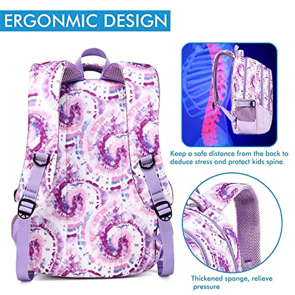 Gatycallaty Kids Backpack for School Boys Girls Kindergarten Elementary Toddler Book Bag Schoolbag (purple)