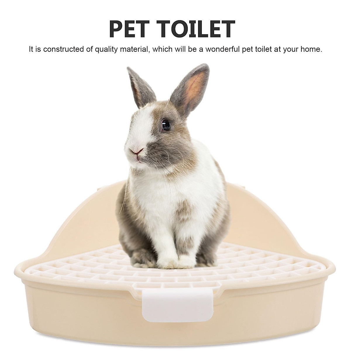 Ipetboom Triangle Potty Trainer Rabbit Litter Box Potty Trainer Pet Toilet Hamster Bunny Corner Litter Bedding Box Litter Pan for Rabbit Bunny Chinchilla Ferret Guinea Pig Hamster