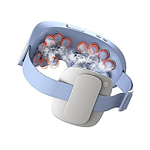 npkgvia The Eye Massager with Heat is Used to Relax and Reduce Eye Fatigue The Black Eye Bag is an Ideal Wearable Dildo (White, 19x14.5x9.8cm)