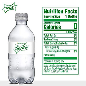 Sprite Zero Lemon Lime Diet Soda Soft Drinks, 12 fl oz, 8 Pack