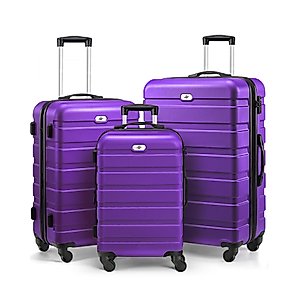 Suitour Luggage Sets 3 piece, Hardside Lightweight Suitcase sets with Spinner Wheels,TSA Lock,20/24/28 inches Travel luggage…