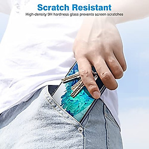 OMOTON [3+2 Pack] Samsung Galaxy S20 FE 5G Screen Protector & Camera Lens Protector, Tempered Glass/Guide Frame/High Definition/9H Hardness