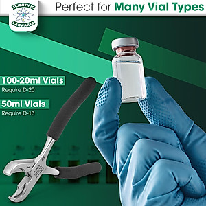 Dual Action Decapper Pliers for Decapping Crimped Vials and Bottles Scientific Labwares (13mm and 20mm)