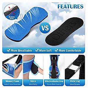 Plantar Fasciitis Night Splint: WXY Foot Brace with Support Plate | Dorsal Night Splint for Plantar Fasciitis Women Men | Plantar Fasciitis Relief Achilles Tendonitis Foot Drop Heel Pain Black-Blue