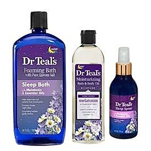Generic Dr Teal's Melatonin & Essential Oils Set with Sleep Spray, Sleep Soak & Body Oil, 6 Ounce