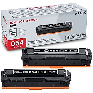 2-Pack 054 3024C001 Black Toner Cartridge High Yield Compatible CRG054 054 Replacement for Canon imageCLASS MF642Cdw MF644Cdw MF640C MF643Cdw MF645Cx LBP621Cw LBP622Cdw LBP623Cdw Printer