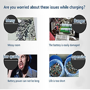 Tenberly 24 Slot LCD Smart Battery Charger for AA/AAA NiMH/NiCd Rechargeable Batteries Multiple Intelligent Battery Charger with AC Wall Adapter