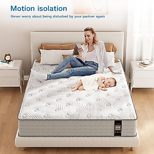 Yuewanshun Queen Size Mattress, 12 Inch Hybrid Queen Mattress in a Box with Gel Memory Foam, Colchones Queen, Medium Firm, Edge Support, Motion Isolation and CertiPUR-US, 60"*80"*12"