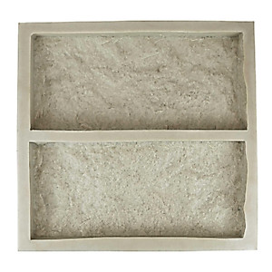 Stone Veneer Rubber Molds for Concrete, XL Cut Limestone Mold, Creates Two 18.5" x 8" x 1.75" Stones