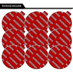 9 PCS 80mm(3.15 inches) Adhesives Pads for Dashboard/Windshield Suction Cup Mount, Transparent Double-Sided Sticker Windshield Mount Adhesives for Dashboard Mounting Disk/Camera/GPS/Car Phone Mount