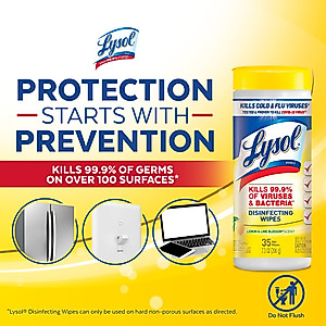 Lysol Disinfectant Wipes, For Disinfecting, Deodorizing, and Cleaning, Lemon & Lime Blossom, 35ct