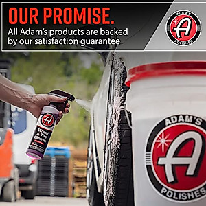 Adam’s Wheel & Tire Cleaner 16oz - Professional All in One Tire & Wheel Cleaner Use W/Wheel Brush & Tire Brush | Car Wash Wheel Cleaning Spray for Car Detailing | Safe On Most Rim Finishes