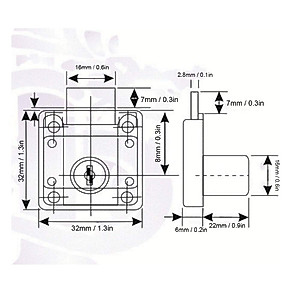 QANYEGN 4 Sets Drawer Lock Cabinet Locks with Keys, Zinc Alloy Drawer and Cabinet Lock, Home Desk Lock for Desks, Cabinets, Drawer Cabinets, Letter Box