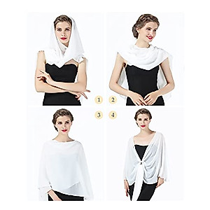 BEAUTELICATE Shawls Wraps Scarf Chiffon For Women Bridal Wedding Evening Dresses