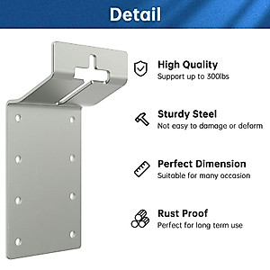 ForoGore 6 Pack T-Post Bracket 3" (Vertical) T Post Mounting Bracket, Mounting T Post Bracket for Signs, Plywood Install