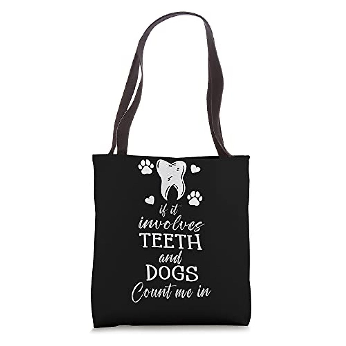 Funny Dentist Involves Teeth And Dogs Count Me In Dentistry Tote Bag