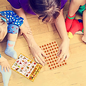 Fancy Land Thanksgiving Bingo Game 24 Players for Kids Holiday Party Craft Supplies