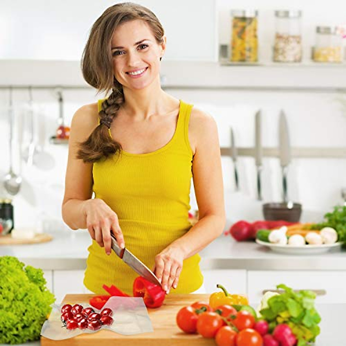 Outus 4 x 6 Inch Vacuum Heat-Seal Bags Vacuum Sealer Bags Pre-Cut Seal Bag for Food Preservation (120 Pieces)