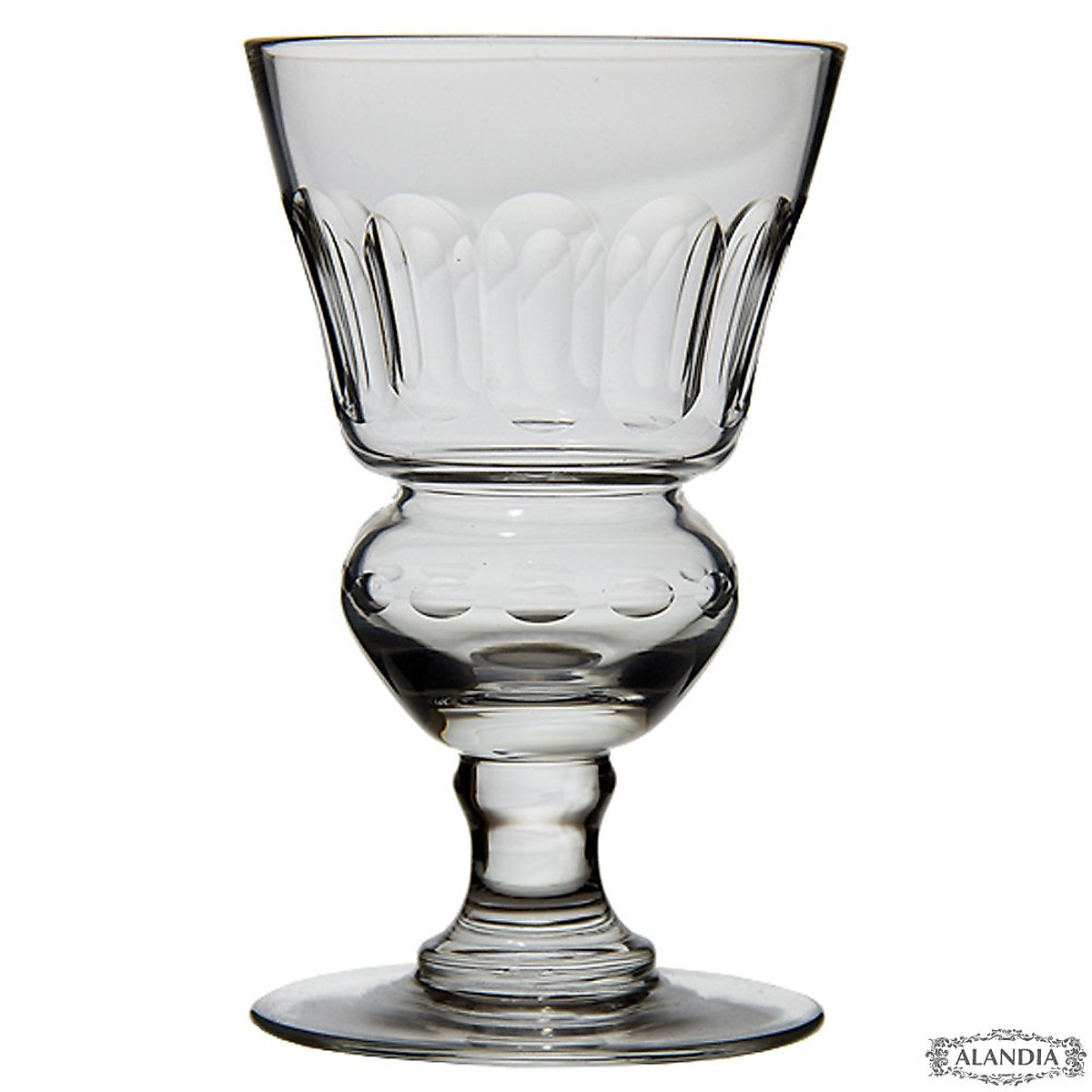 ALANDIA Original Absinthe Glasses Set of 4 | With Reservoir | Mouthblown Glass (not pressed)