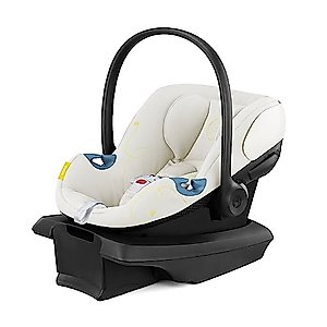 Cybex Aton G Infant Car Seat with Linear Side-Impact Protection, 11-Position Adjustable Headrest, in-Shell Ventilation, Easy-in Buckle and Secure Safelock Base, Seashell Beige