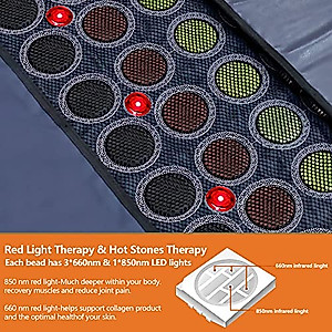 UTK Infrared Sauna Blanket, Portable Sauna Blanket for Home, Full Body & Mind Relax and Detoxify, Pain Relief, Sweat Fast, Updated Natrural Jade Stones & 850nm Bio-Photon, Deep Sleep, Blue(71''x71'')