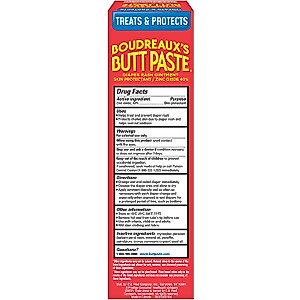 Boudreaux's Butt Paste Maximum Strength Diaper Rash Cream, Ointment for Baby, 4 oz Tube, 3 Pack