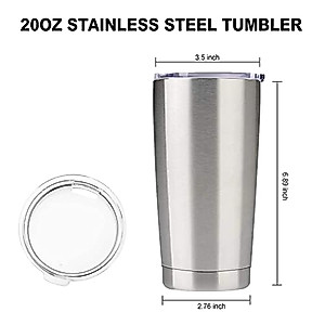 Hilary Art Horror Character Stainless Steel Tumbler - Halloween Christmas, Halloween, Birthday Gifts For Coworker, Men, Women 20 Oz