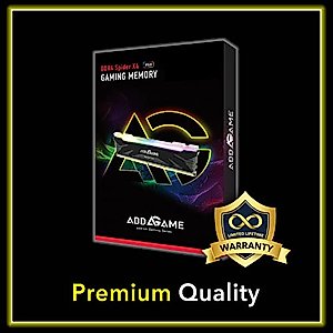 addlink AddGame Spider X4 RGB DDR4 RAM 32GB (2x16GB) Gaming 3200MHz with Heatsink 288-Pin, CL16 1.35V Intel XMP 2.0, UDIMM Dual Channel, Compatible Desktop Computer Memory - Black (AG16GB32C16X4UBX2)
