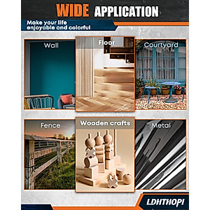 LDHTHOPI Cordless Paint Sprayer, 1200ml Paint Sprayer Gun with 2 * 3.0Ah Batteries, 20V Paint Sprayer with 5 Copper Nozzles, 3 Spray Patterns, 10 Funnel Paper for Wall, Fence, Metal, Floor, DIY