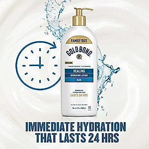 Gold Bond Healing Hydrating Lotion, 20 oz., With Aloe, Moisturizes, Immediate 24-Hour Hydration