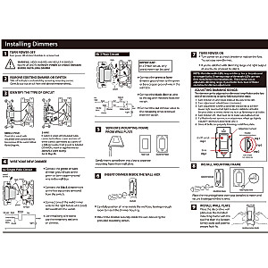 Cloudy Bay in Wall Dimmer Switch for LED Light/CFL/Incandescent,3-Way Single Pole Dimmable Slide,600 Watt max,Cover Plate Included