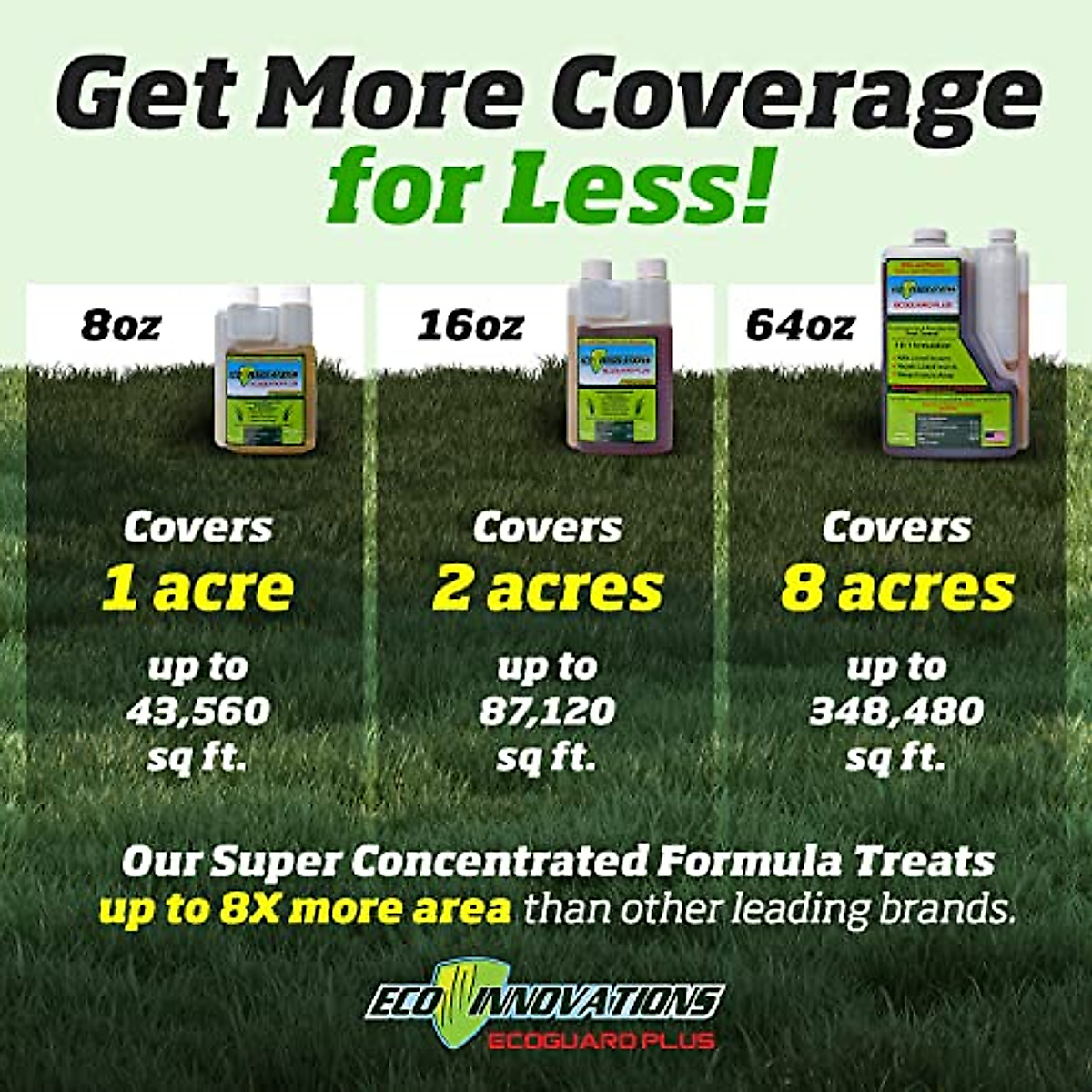 Kills Ticks & Mosquitoes on Contact. All Natural Outdoor Insecticide Spray Repels up to 30 Days. Safe Insect Control for Kids, Dogs, Plants – Easy & Ready to Use – Eco Innovations, EcoGuard Plus, 8 oz